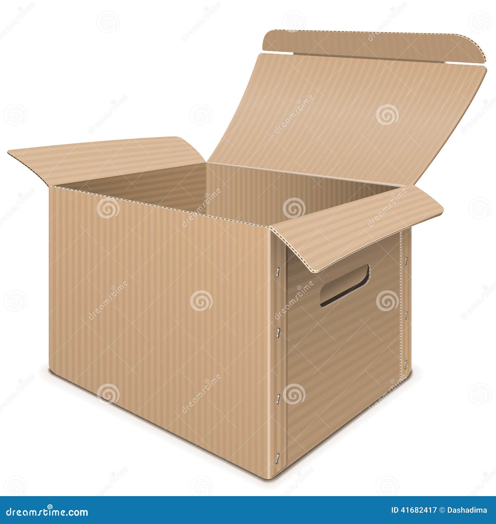 Vector Empty Carton Box stock vector. Illustration of shipment - 41682417
