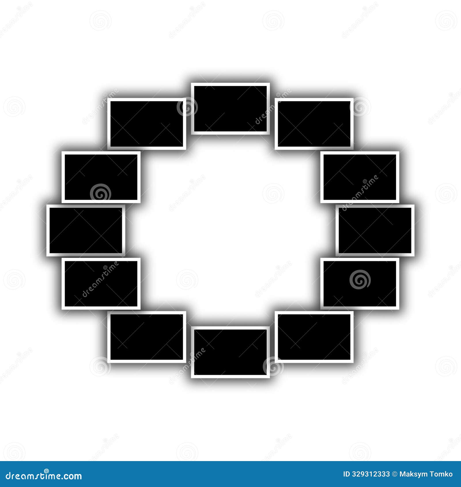 Vector Empty Collage Board Eleven Frames, Photo. Eps 10 Stock Vector ...