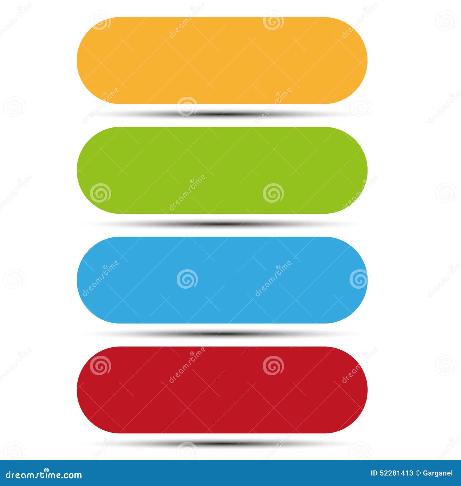 Vector - Empty Color Web Icons with Shadow Stock Illustration ...