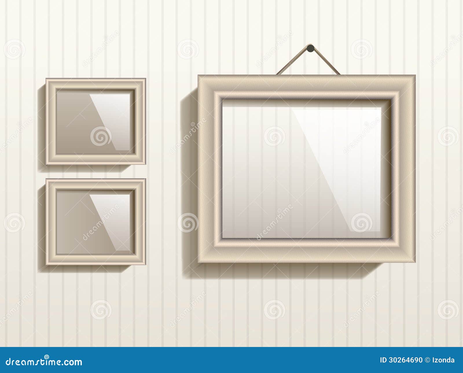 Vector Empty Frame on the Wall Stock Vector - Illustration of elegance ...