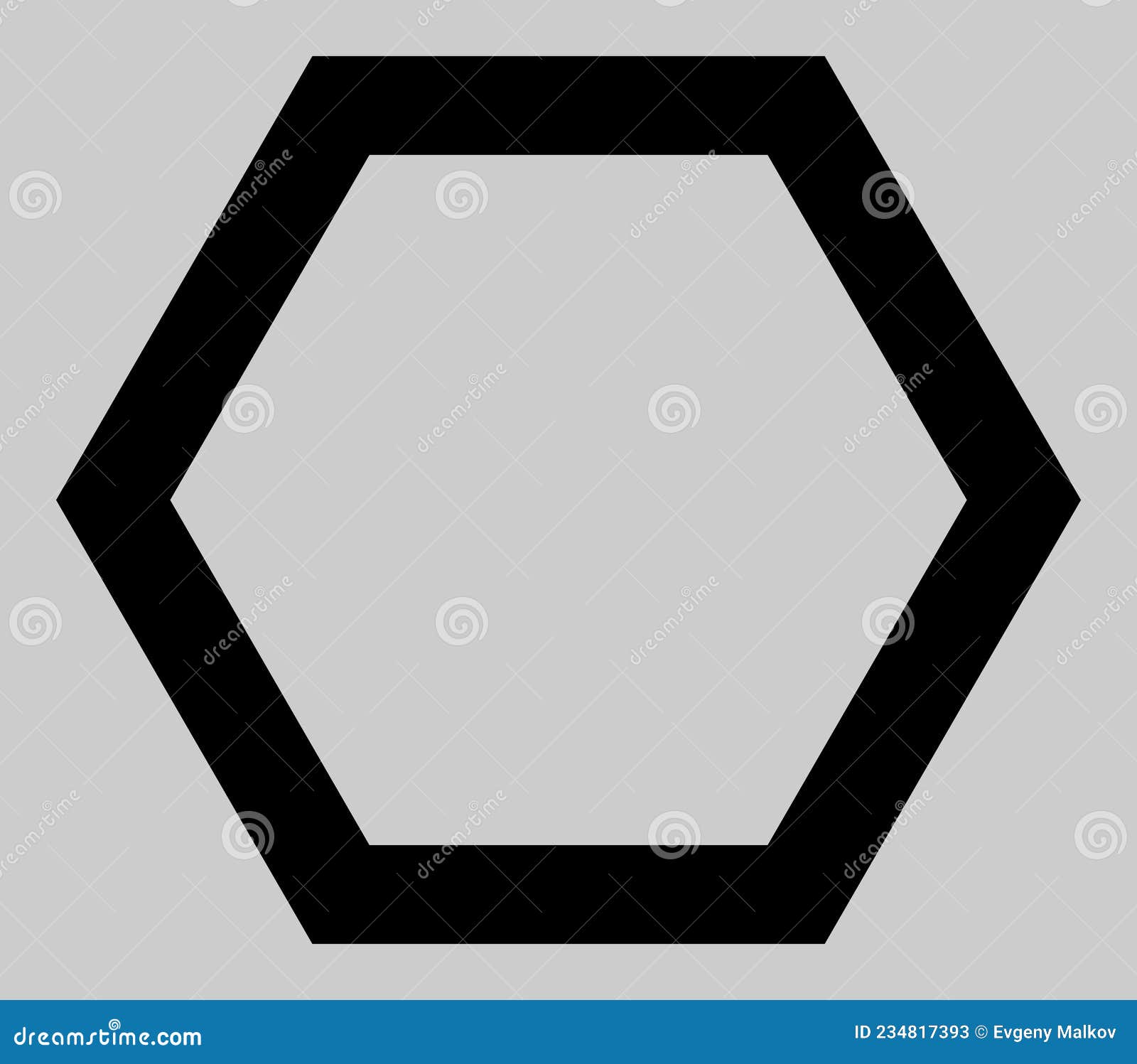 Vector Empty Hexagon Icon Illustration Stock Vector - Illustration of ...