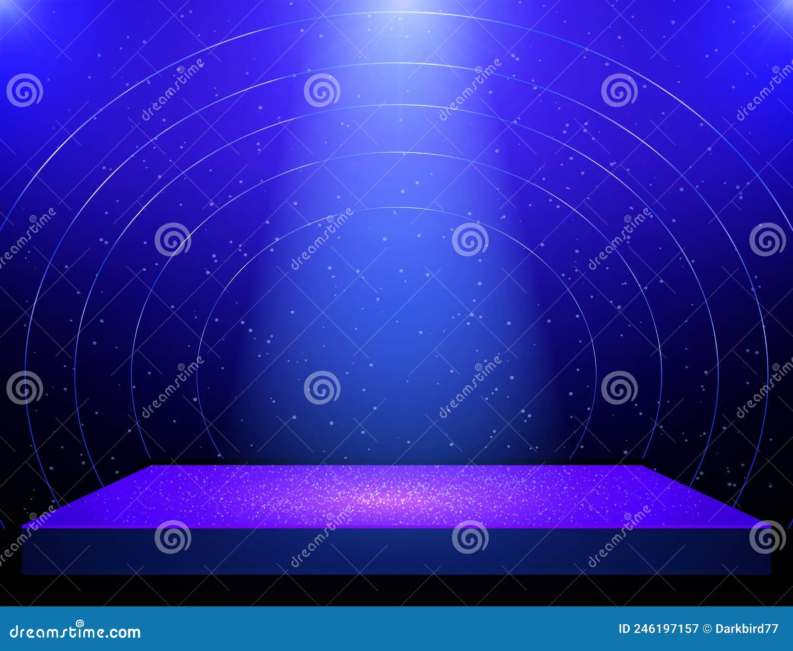 Vector Empty Neon Shine Table or Room Wall Background with Platform for ...