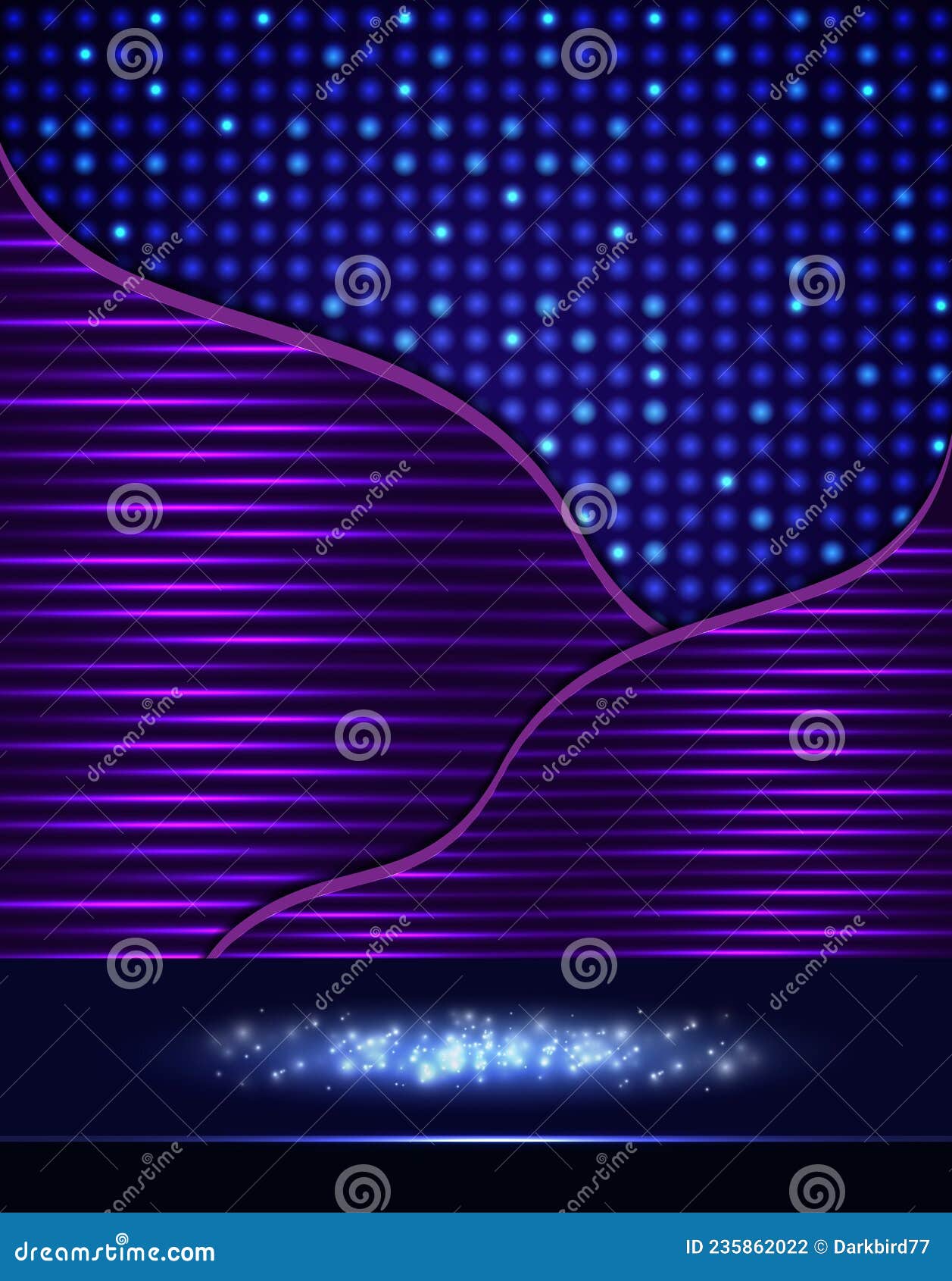 Vector Empty Neon Table or Room Wall Background for Design Stock Vector ...