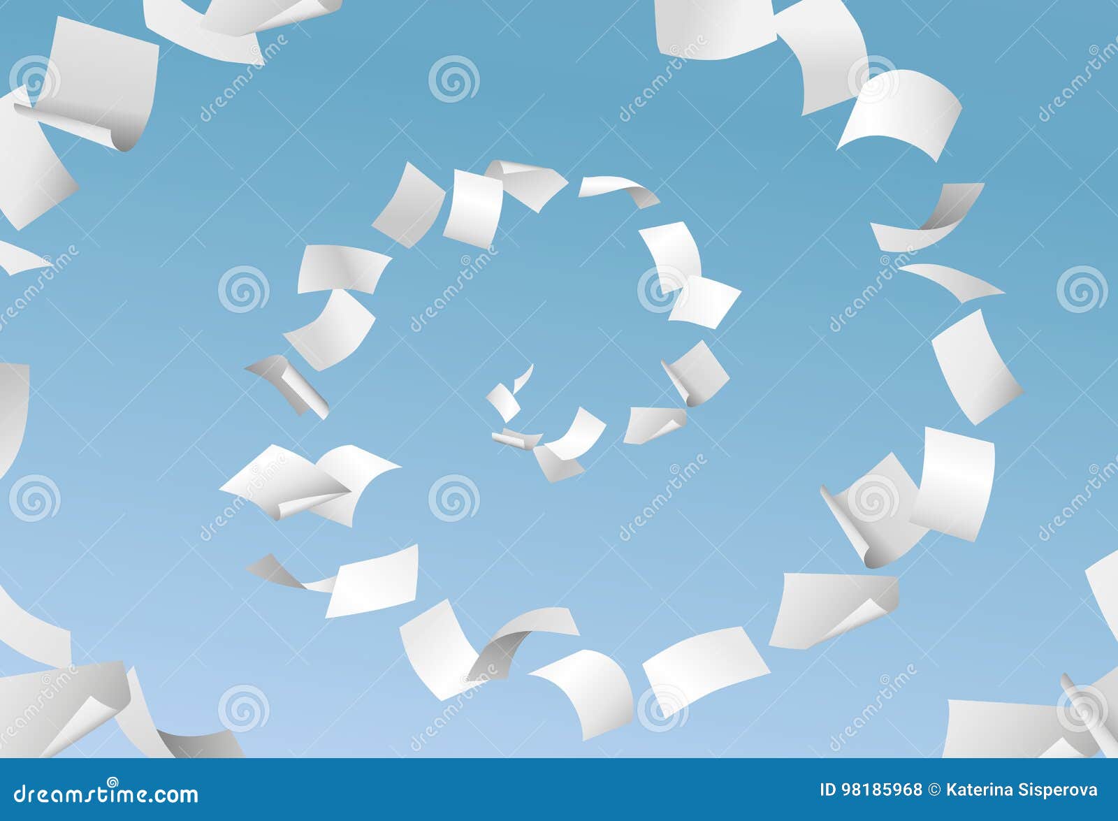 Flying Papers Vector