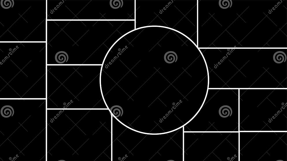 Vector Empty Photo Frame. Collage Template. Frames for Memory Stock Vector - Illustration of ...