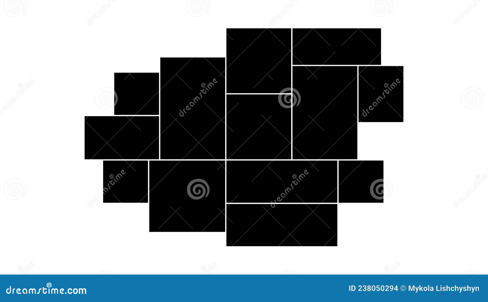 Vector Empty Photo Frame. Collage Template. Frames for Memory Stock ...