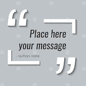 Vector Empty Quote Text Box. Design Element in Paper Cut Style for ...
