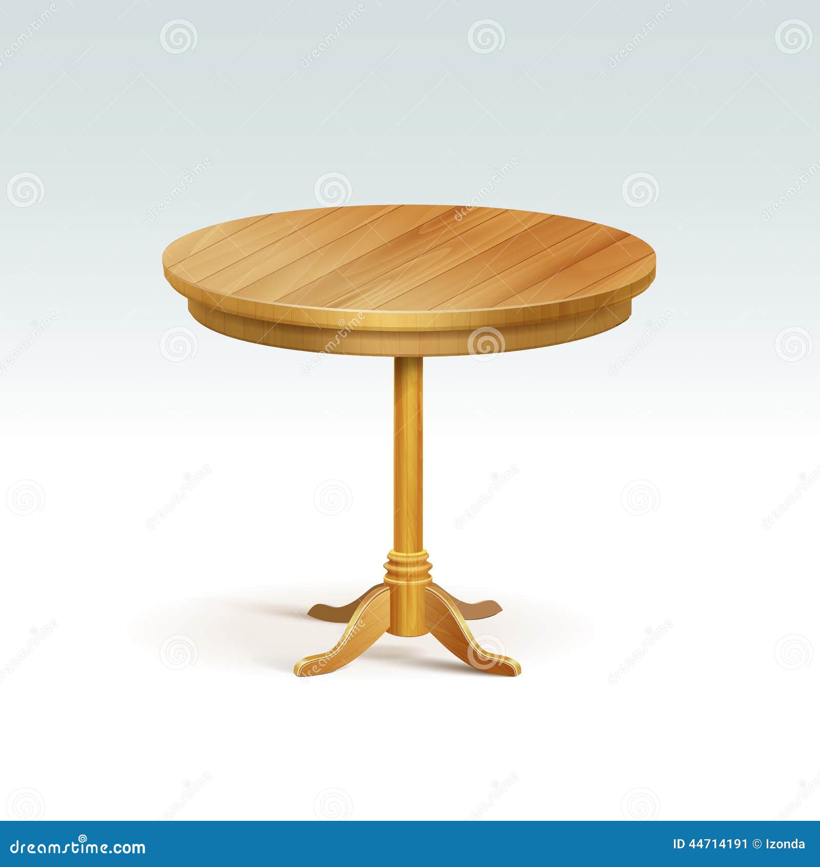 Vector Empty Round Wood Table Stock Vector - Illustration of shape ...
