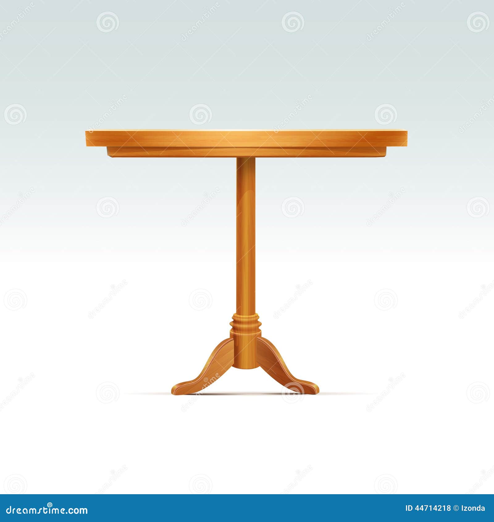 Vector Empty Round Wood Table Stock Vector - Illustration of clean ...