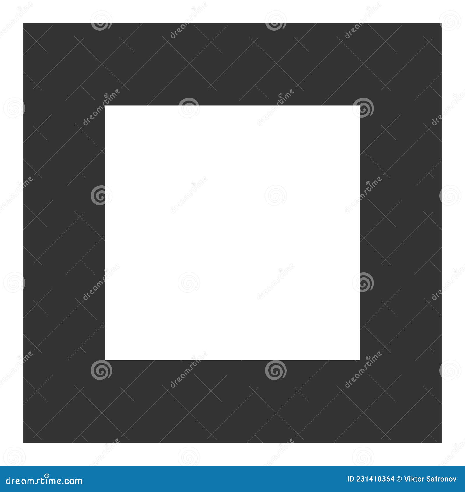 Vector Empty Square Flat Icon Symbol Stock Vector - Illustration of ...