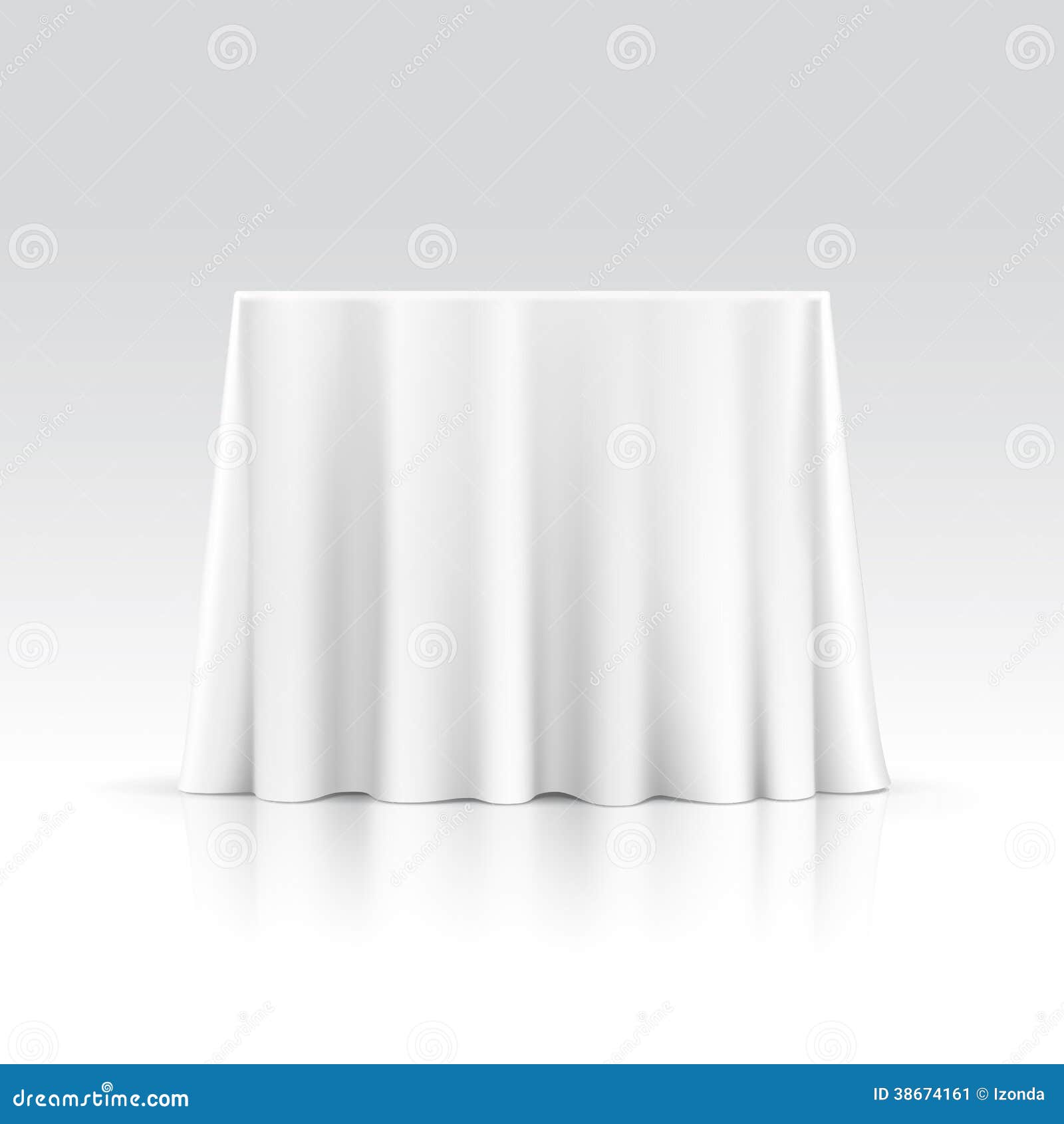 Vector Empty Square Table with Tablecloth Stock Vector - Illustration ...