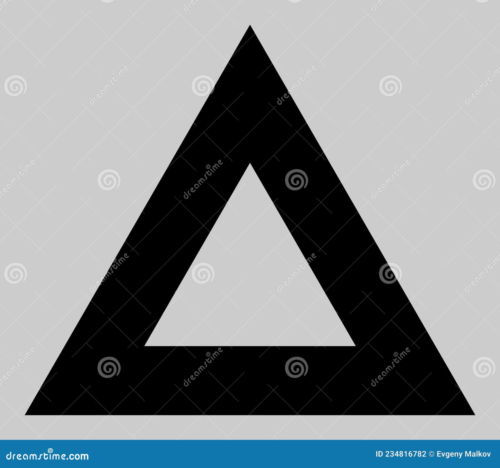 Vector Empty Triangle Icon Illustration Stock Vector - Illustration of ...