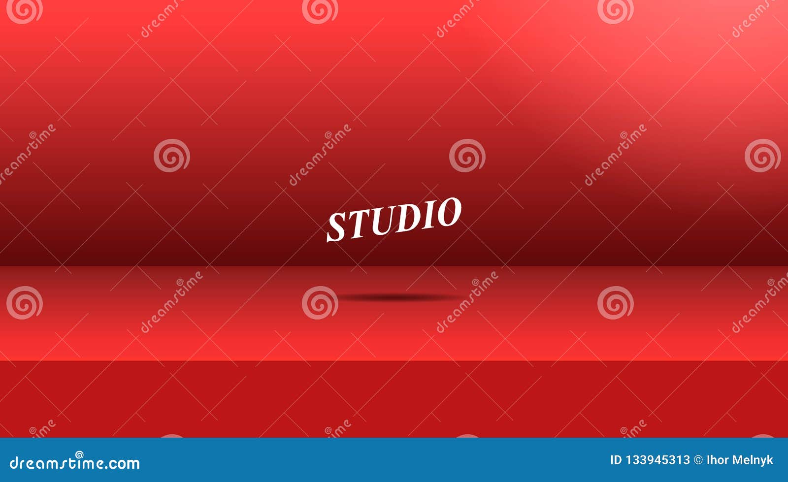 Vector,Empty Vivid Red Color Studio Stock Vector - Illustration of ...