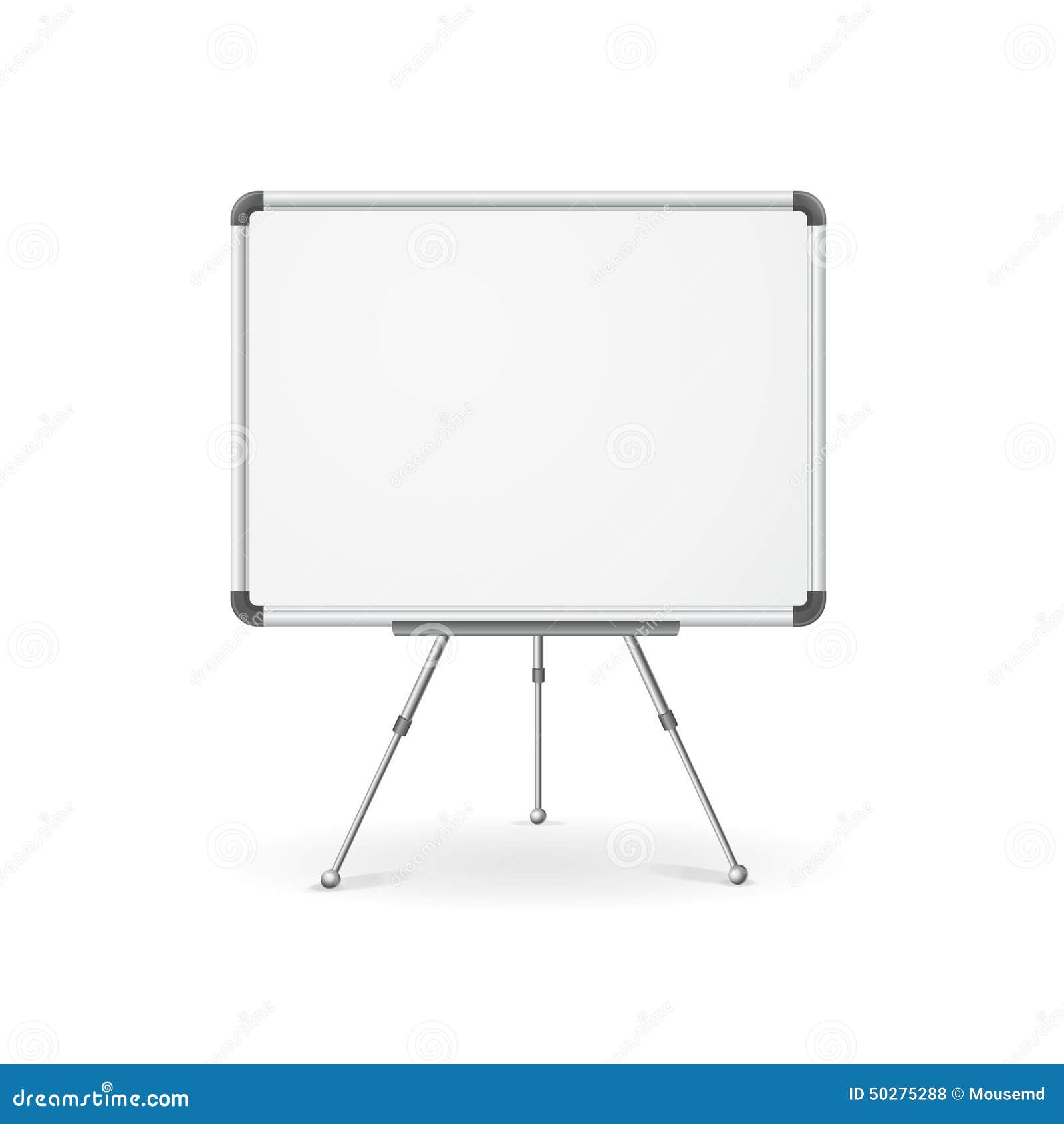 Vector empty whiteboard stock vector. Illustration of blank - 50275288