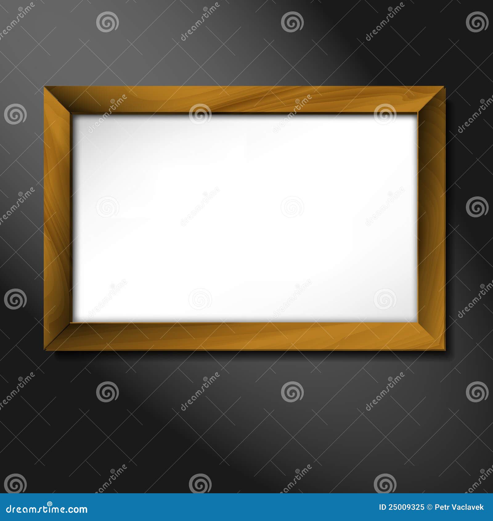 Vector Empty Wooden Frame Illustration Stock Vector - Illustration of ...