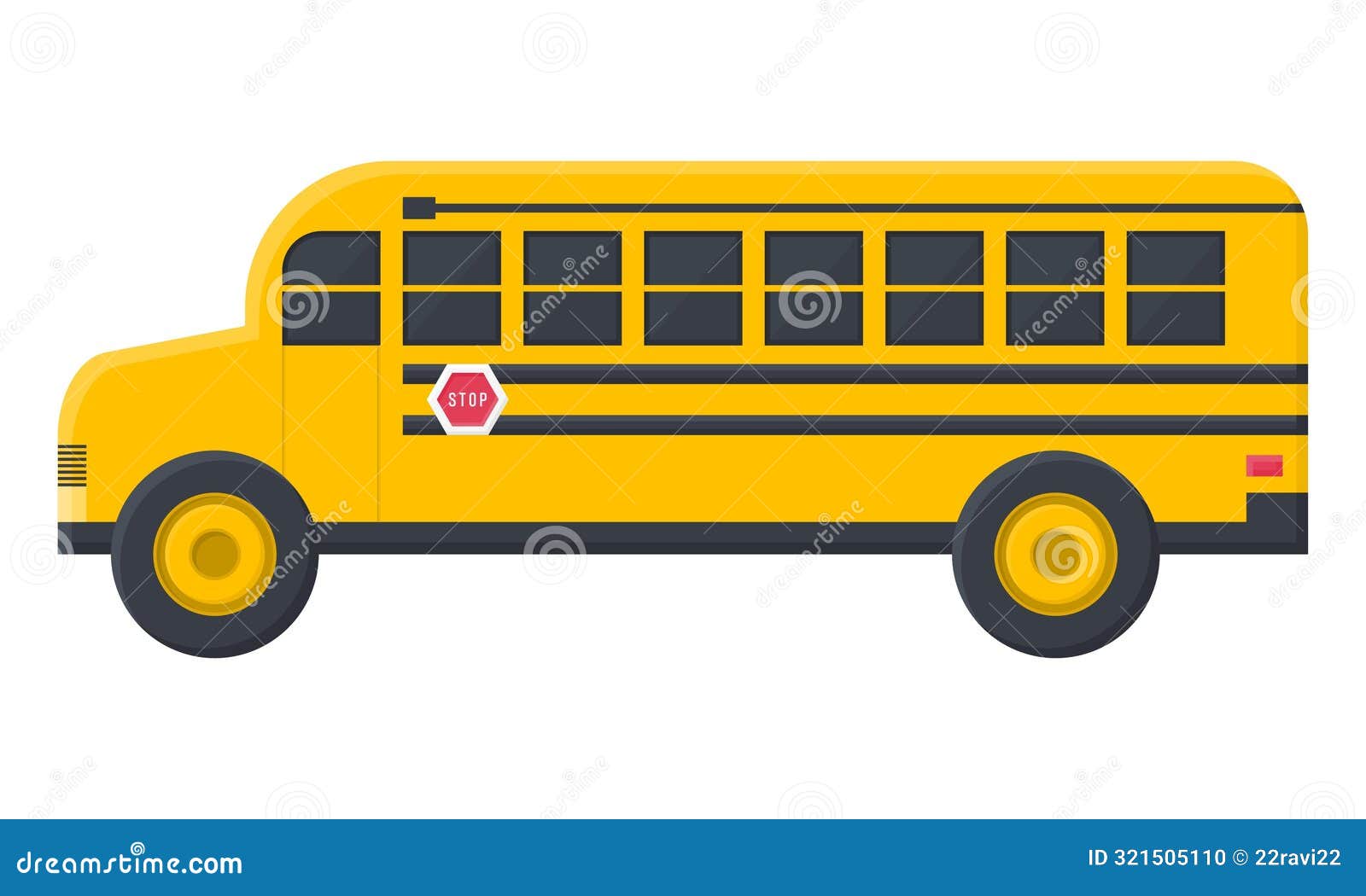 Vector Empty Yellow School Bus Design Stock Vector - Illustration of ...
