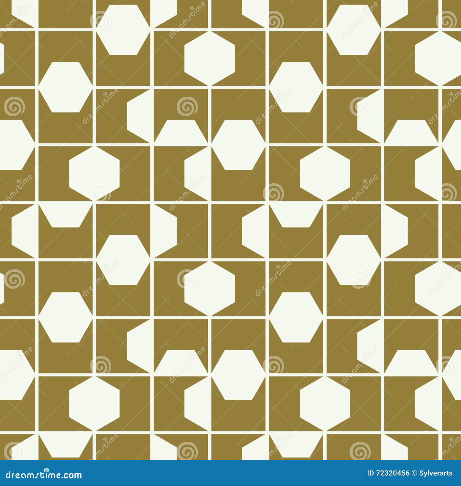 Vector Endless Geometric Pattern Composed with Hexagons and Line Stock ...