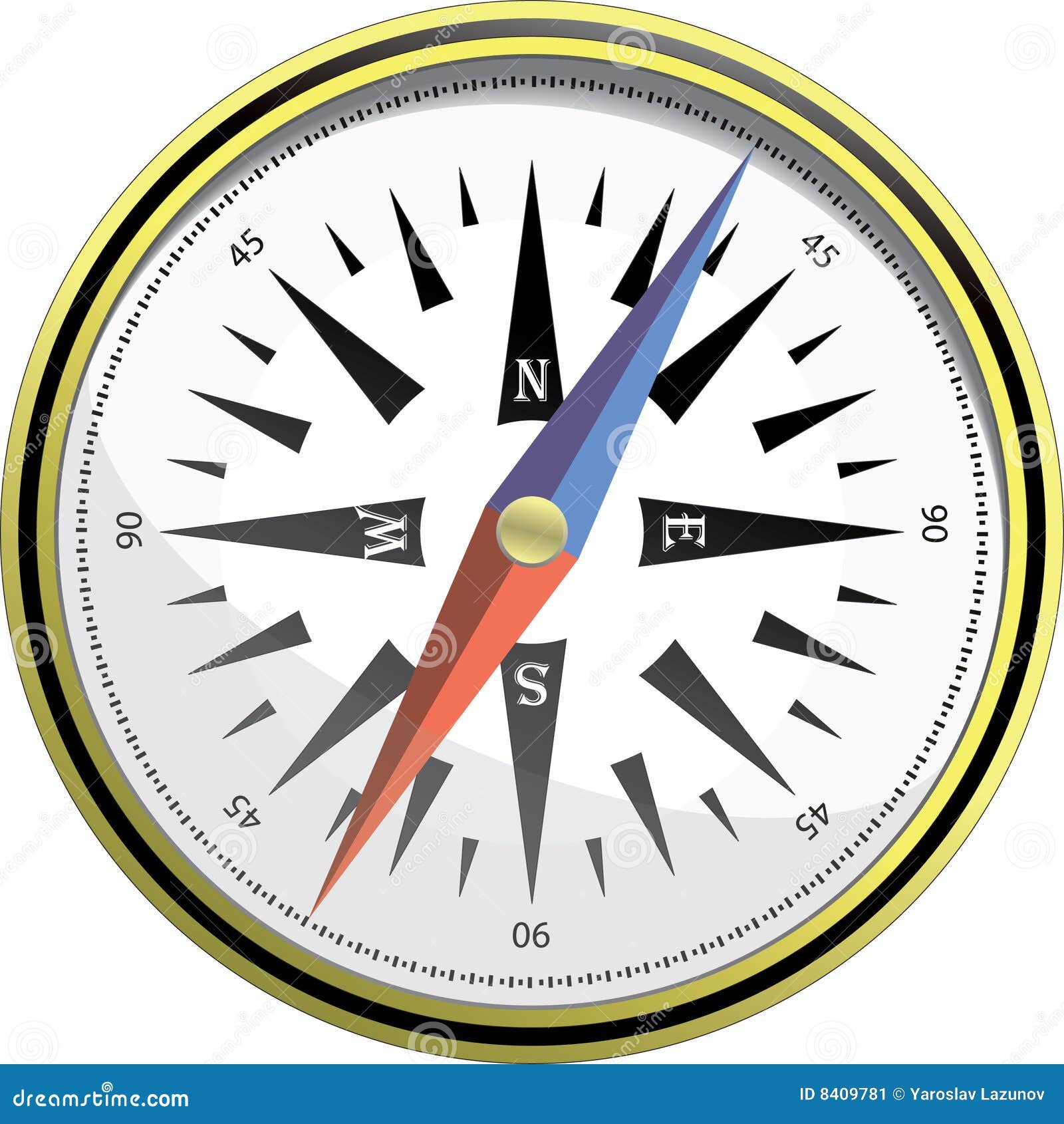 Vector Engels kompas vector illustratie. Illustration of voorwerp - 8409781