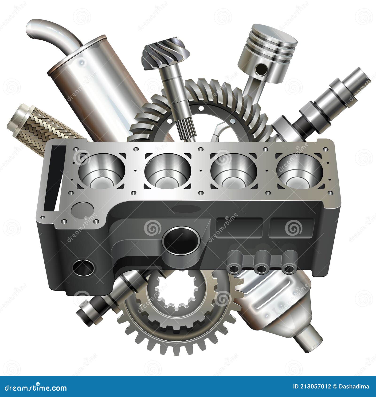 Vector Jet Engine Front View Isolated On White Royalty-Free Stock ...