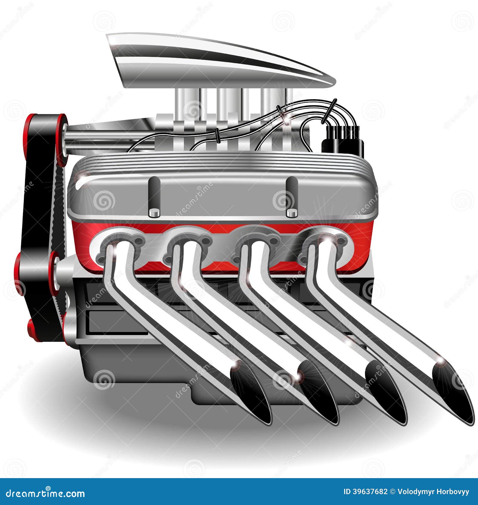 Vector Engine stock vector. Illustration of chrome, gear - 39637682