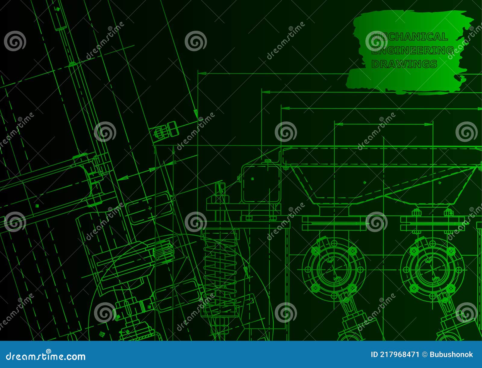 Cover, Flyer, Banner. Vector Engineering Illustration. Blueprint ...