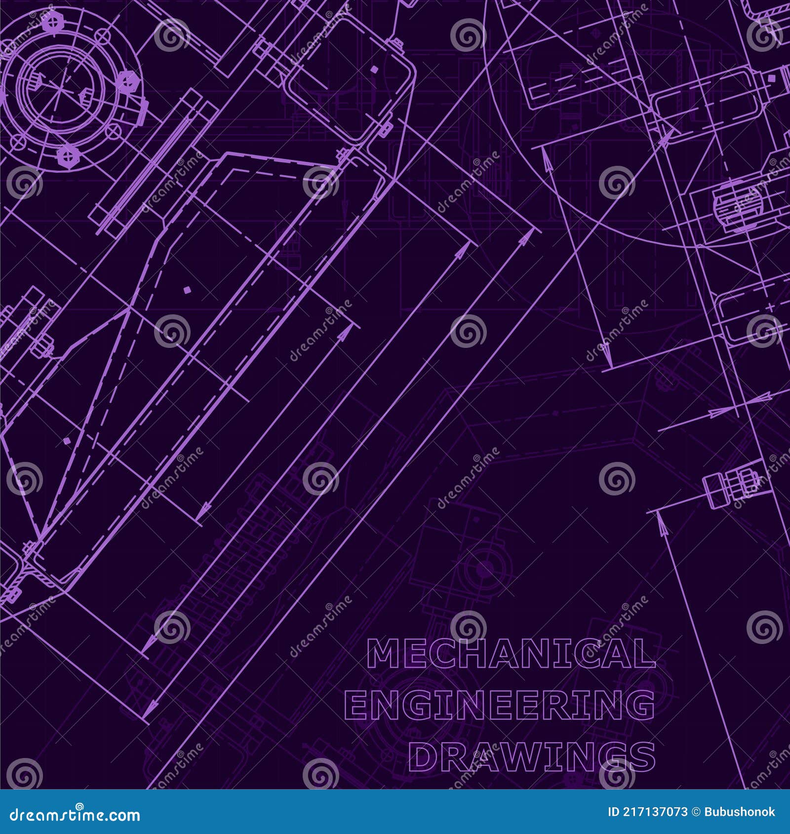 Vector Engineering Illustration. Cover, Flyer. Purple Cyberspace Stock ...