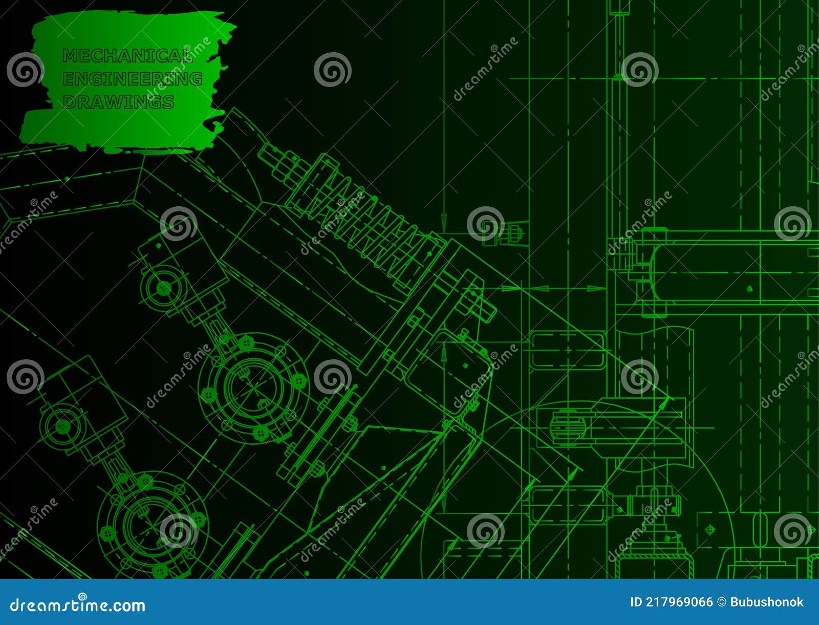 Cover, Flyer, Banner. Vector Engineering Illustration. Blueprint ...