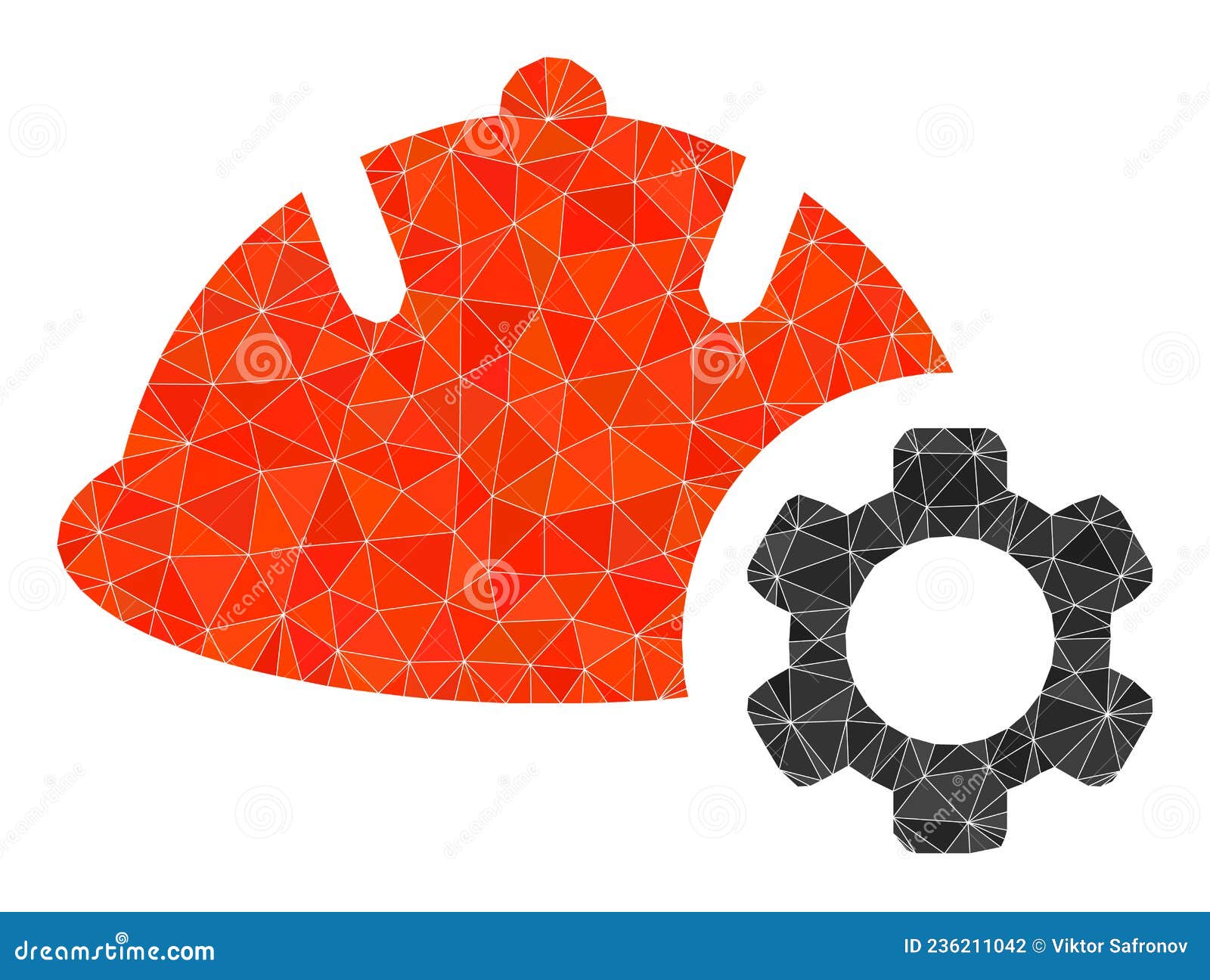 Vector Engineering Polygonal Icon Stock Vector - Illustration of ...