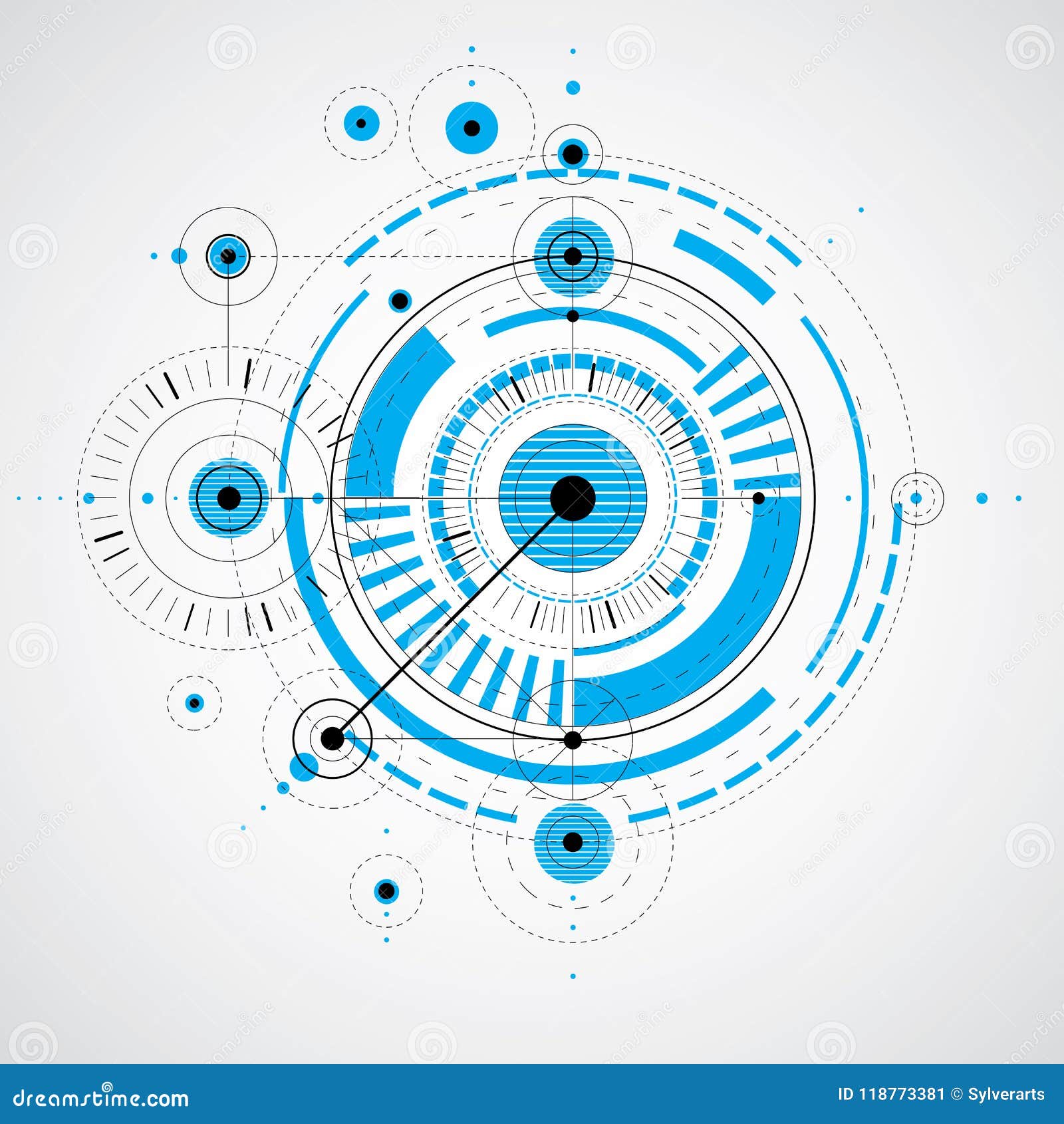 Vector Engineering Technological Background, Futuristic Technical Plan ...
