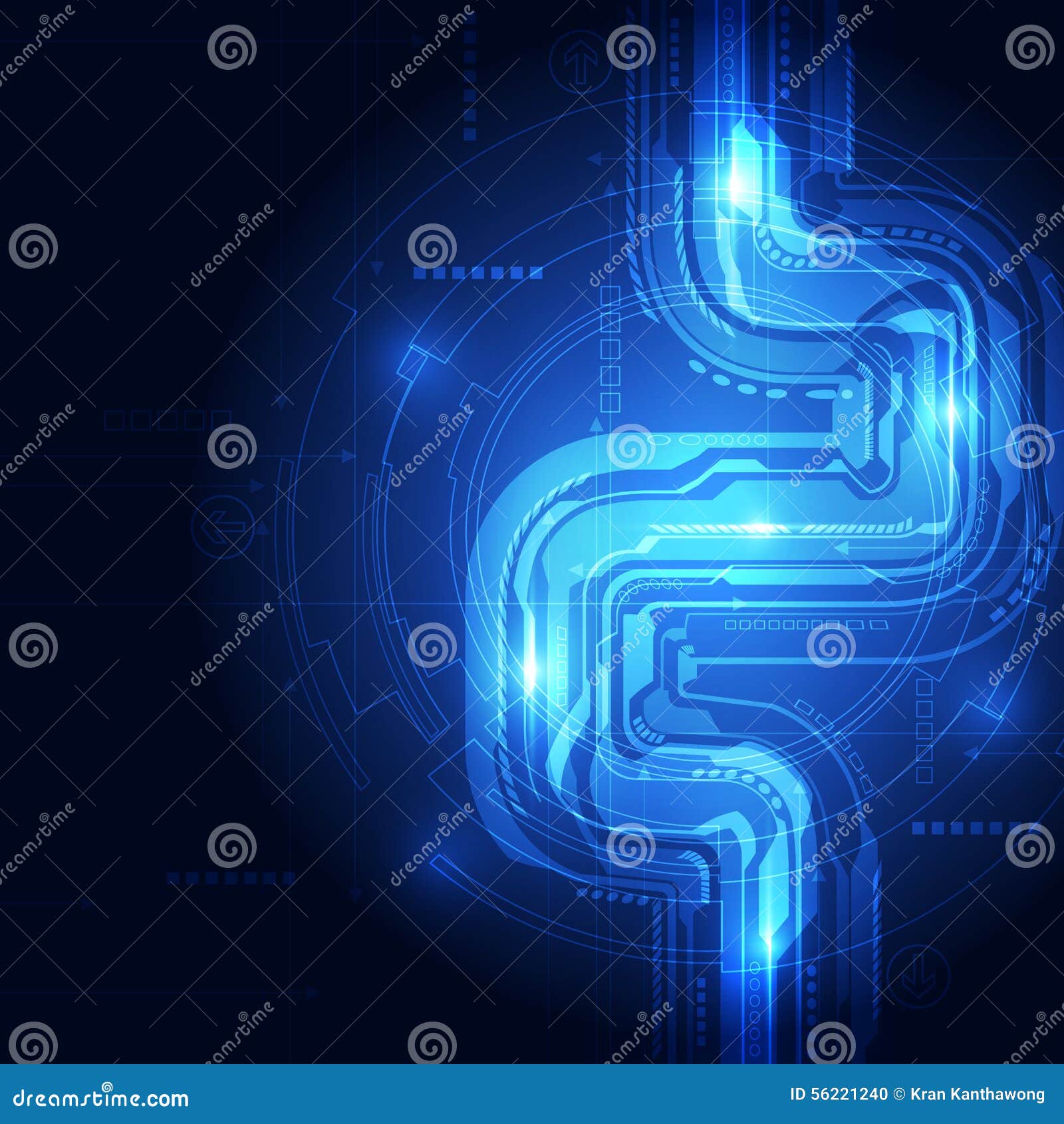 Vector Engineering Technology System, Abstract Background Stock Vector ...