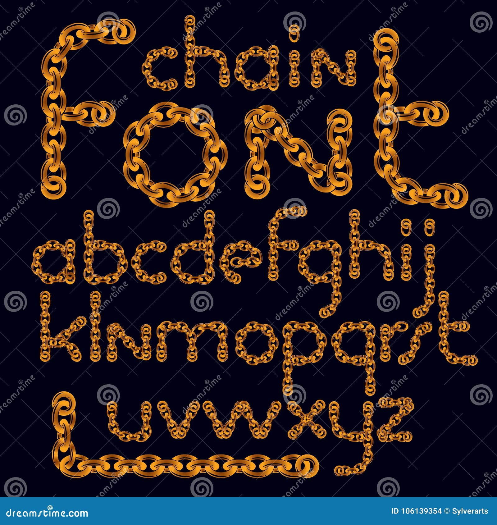 Vector English Alphabet Letters Collection. Lower Case Decorative Font ...