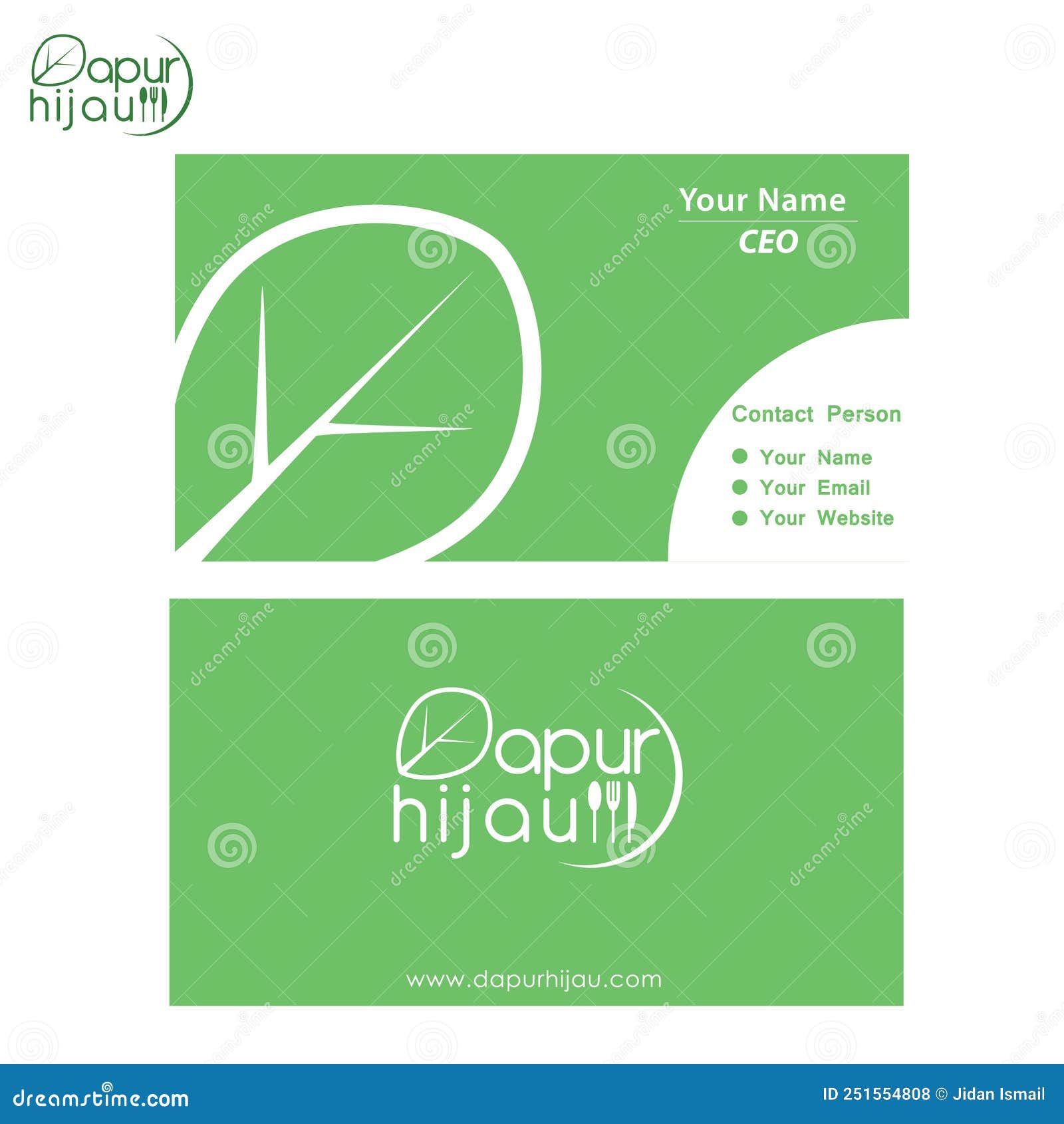 Vector Envelope Design Layout Green Perfect Stock Vector - Illustration ...
