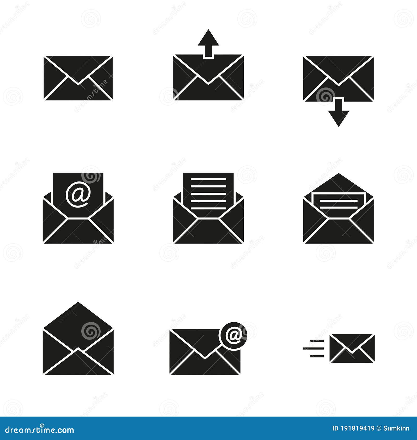 Vector envelope icon stock vector. Illustration of arrow - 191819419