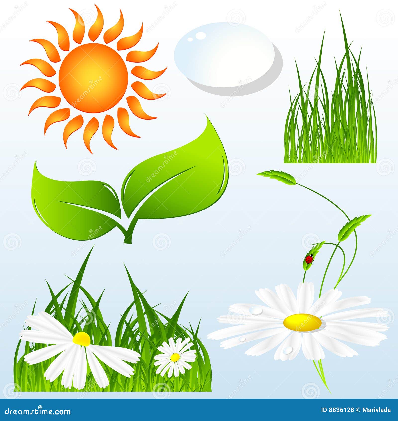 Vector Environmental Elements Stock Vector - Illustration of shape ...