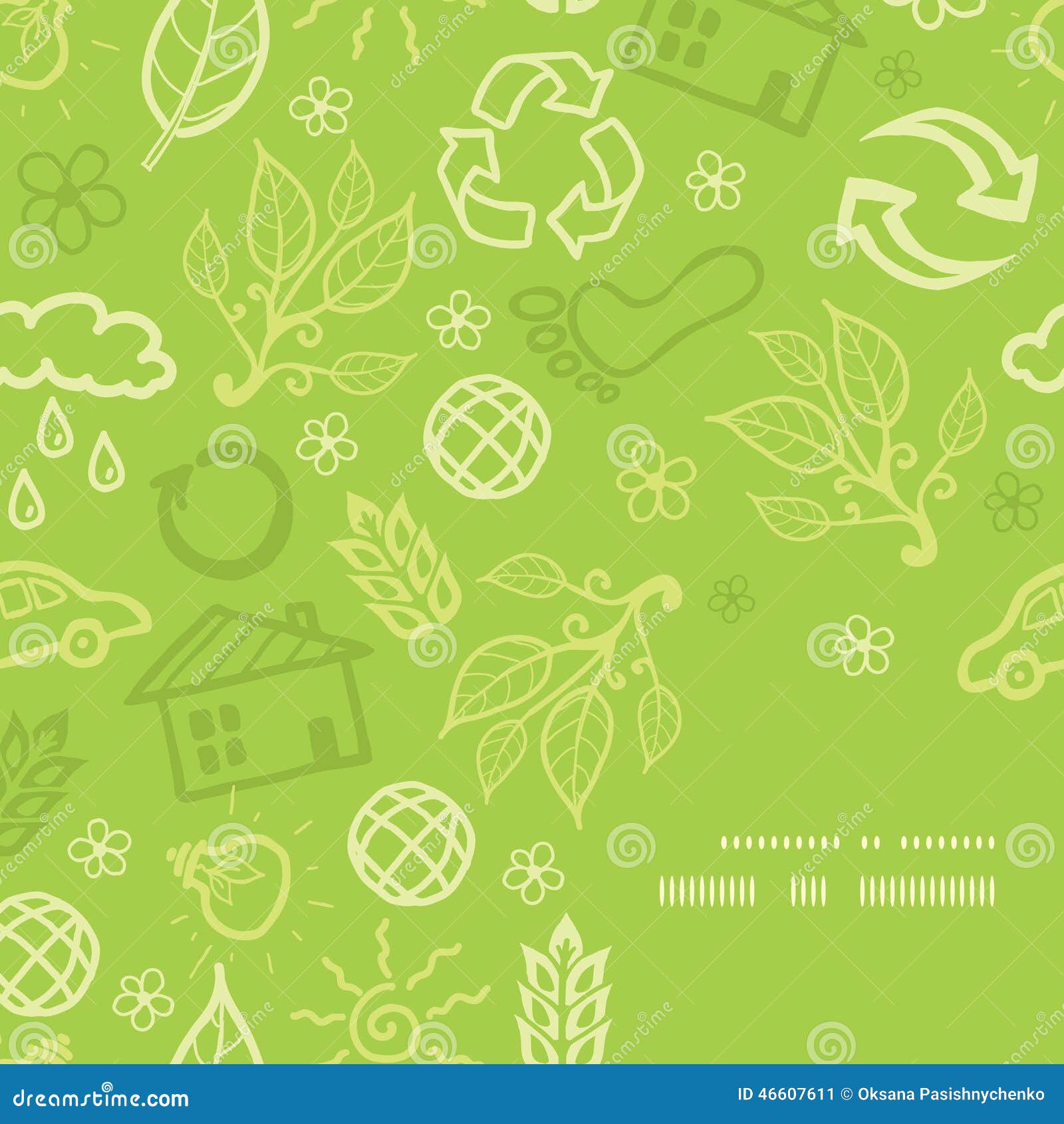 Vector Environmental Frame Corner Pattern Stock Vector - Illustration ...