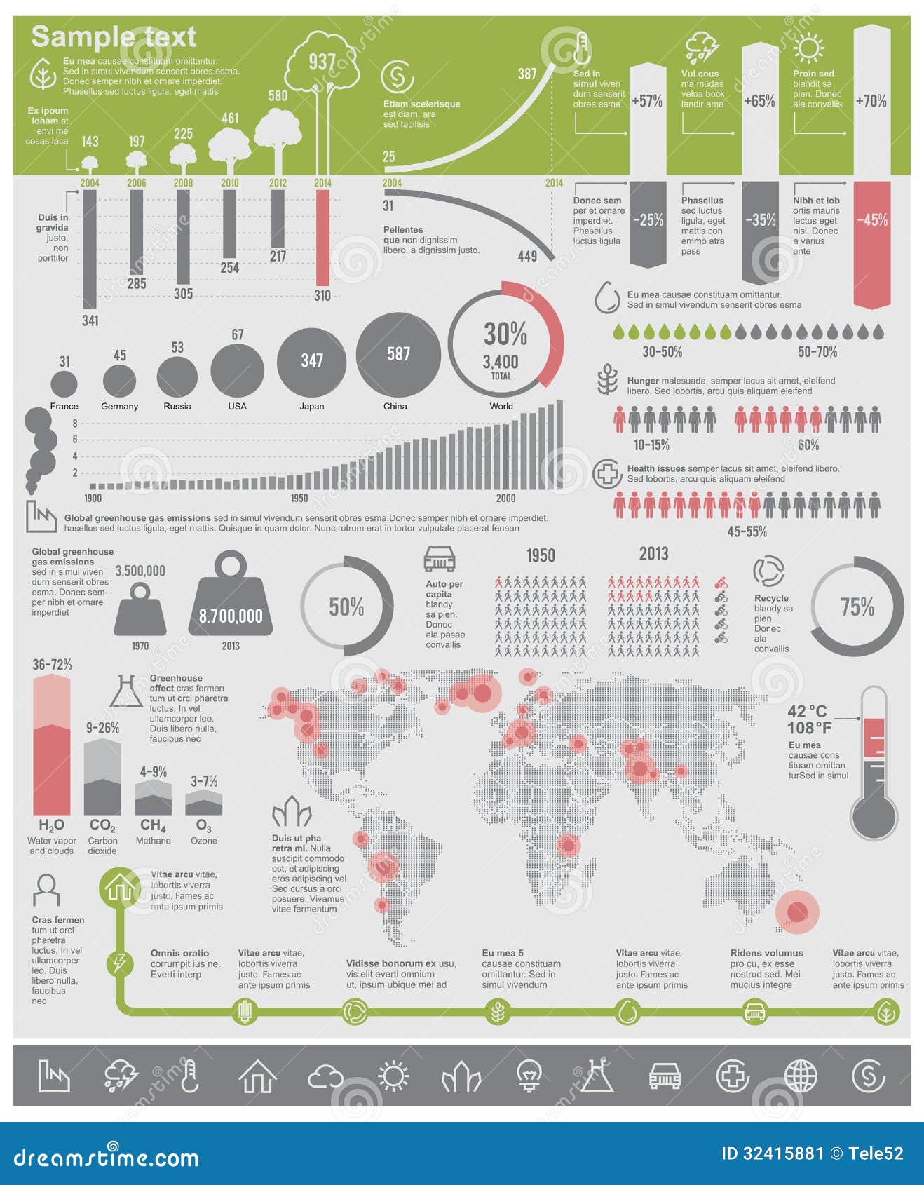 Vector Environmental Problems Infographic Elements Stock Vector ...