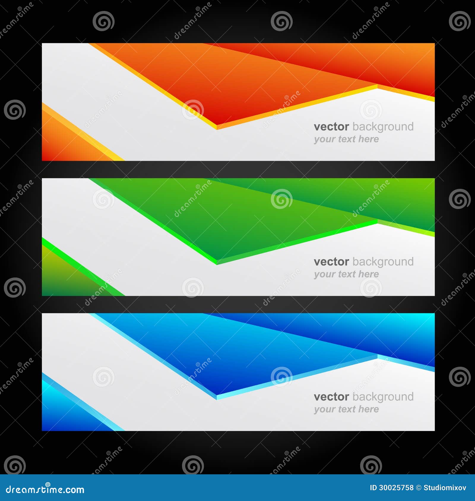 Collection Banners Modern, Colorful Background. Stock Vector ...