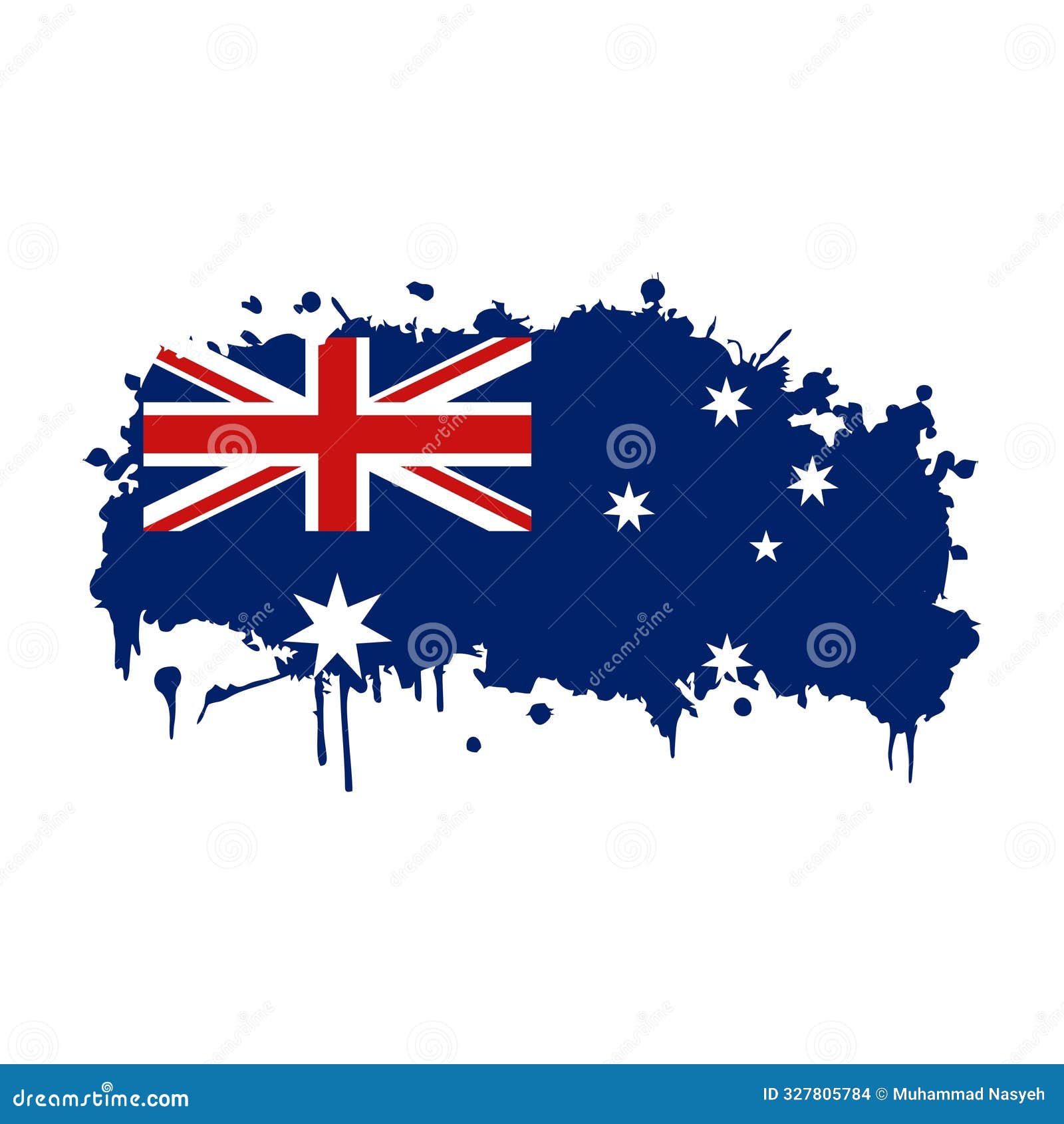 Vector EPS Graphic of Paint Splash Shape with Australian Flag Stock ...