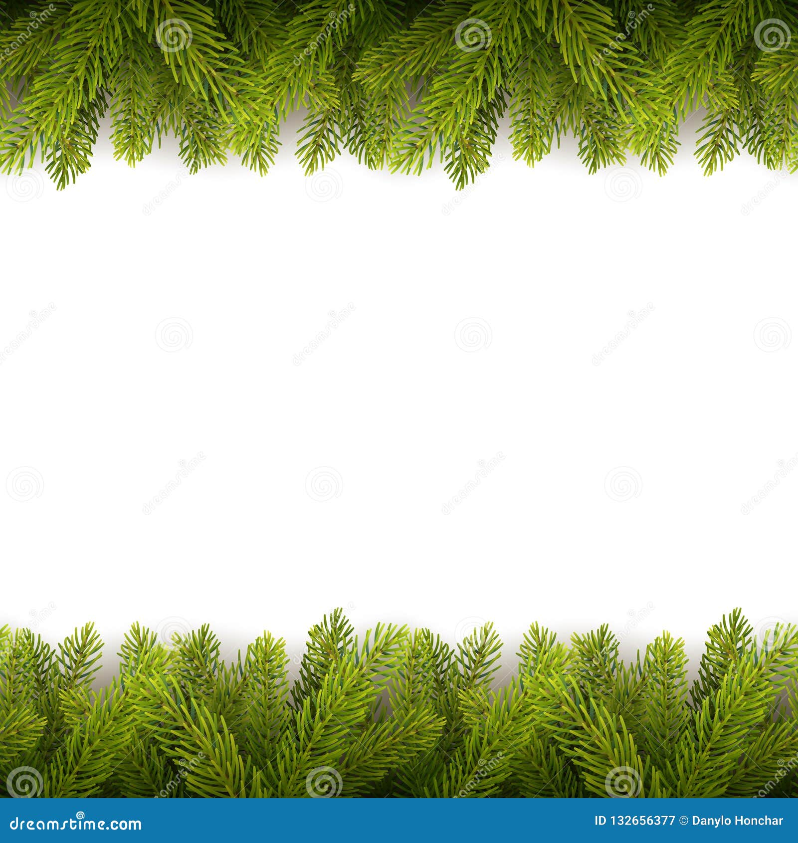 Vector Realistic Seamless Background with Christmas Tree. Stock Vector ...