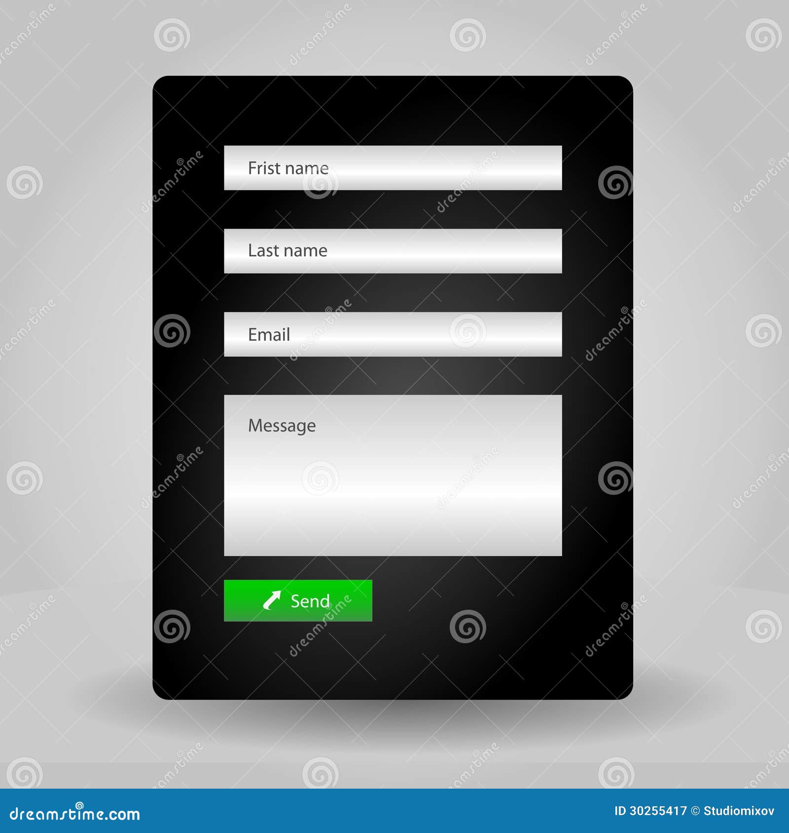 Vector message form stock vector. Illustration of page - 30255417