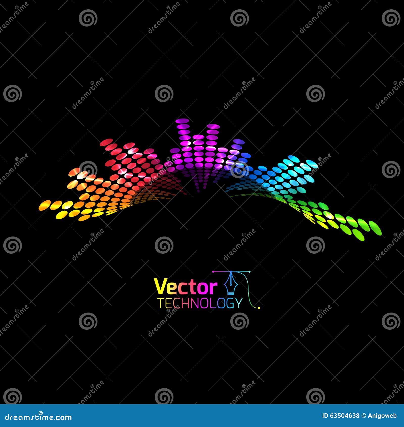 Vector equalizer stock vector. Illustration of music - 63504638