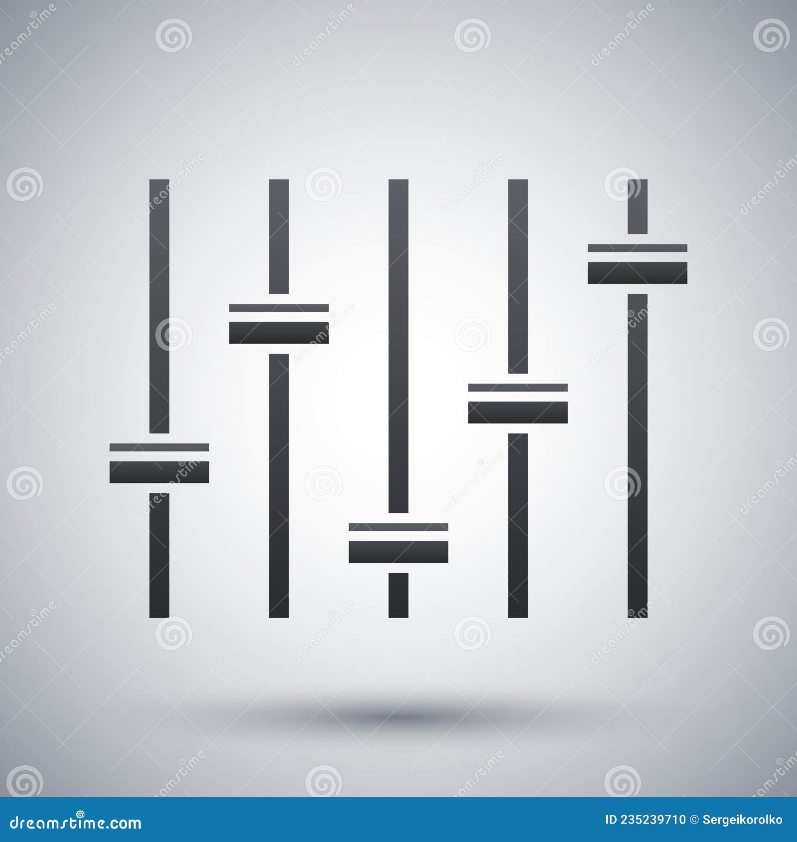 Equalizer Icon. Sound Panel Symbol Cartoon Vector | CartoonDealer.com ...