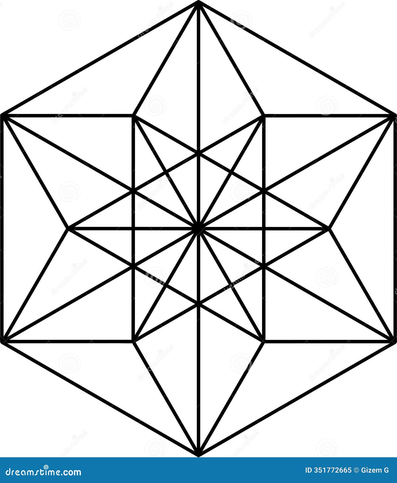 Vector Equilibrium Symbol Isolated On White Background. Sacred Geometry ...