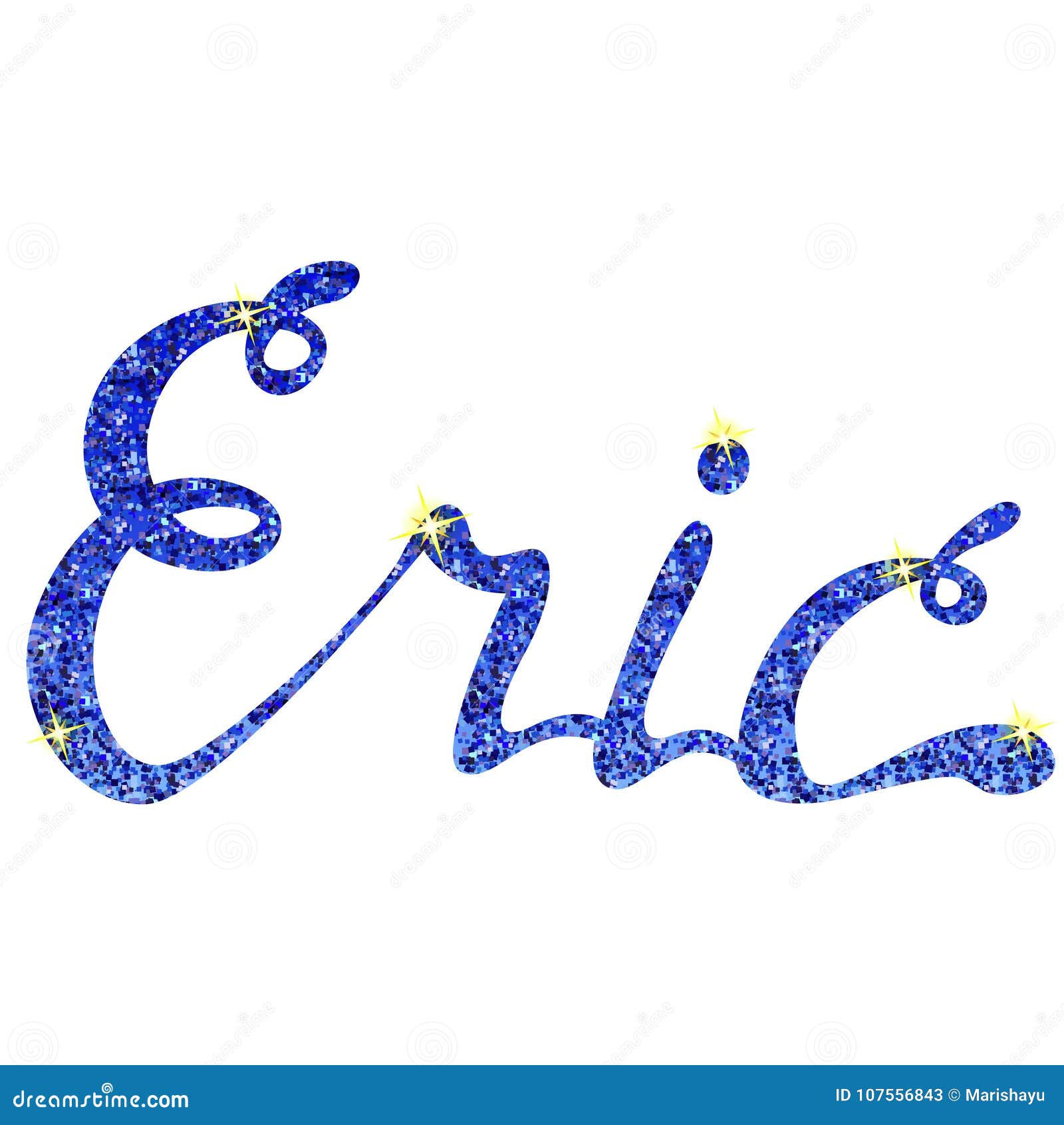 Eric Name Lettering Tinsels Cartoon Vector | CartoonDealer.com #107556843
