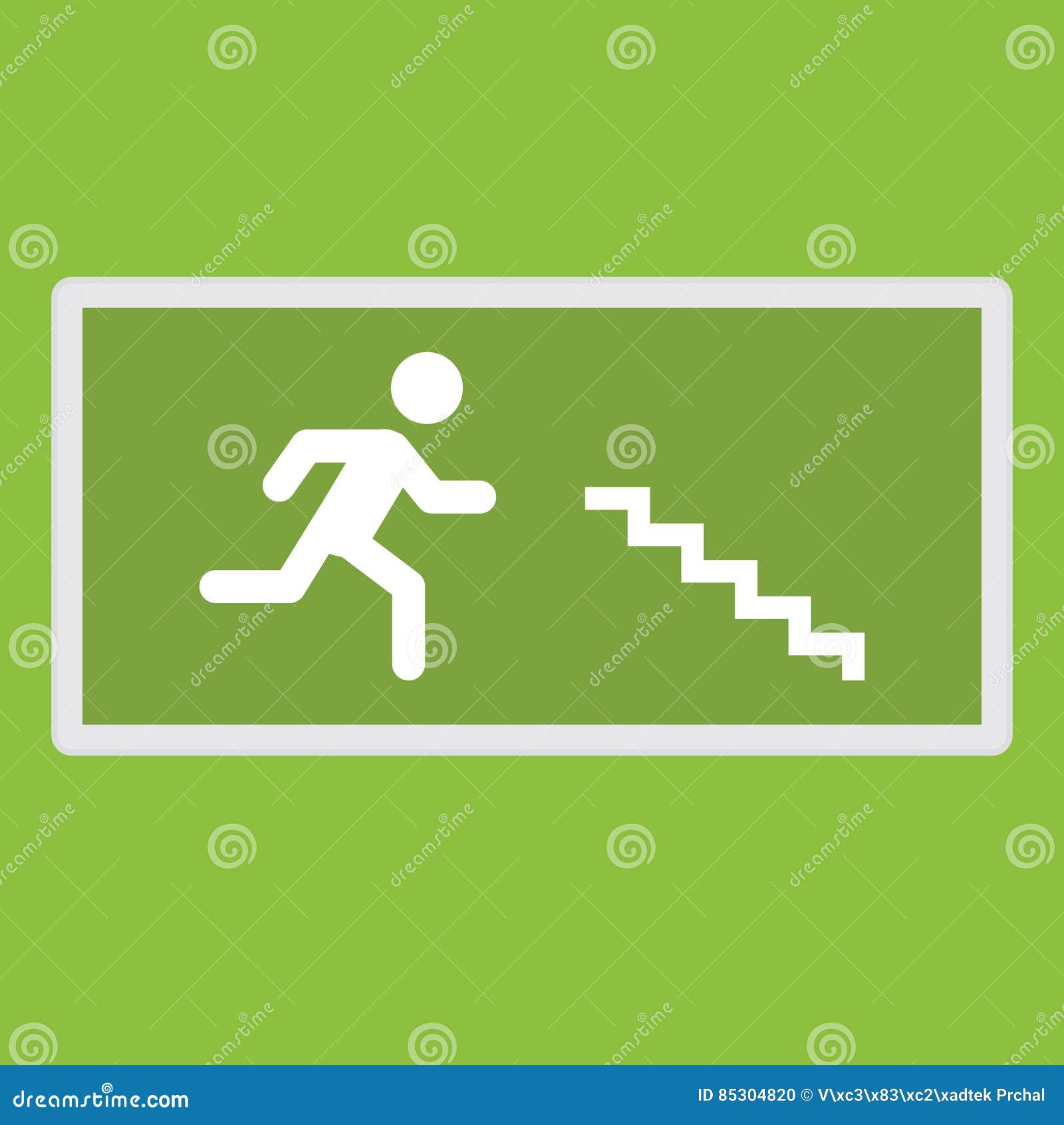 Vector escape sign. stock vector. Illustration of navigation - 85304820