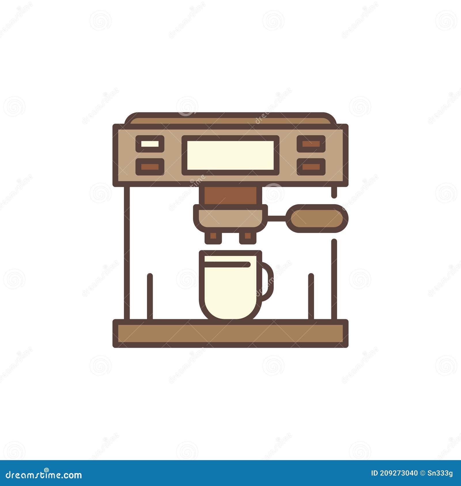 Vector Espresso Machine Concept Colored Icon Stock Vector ...