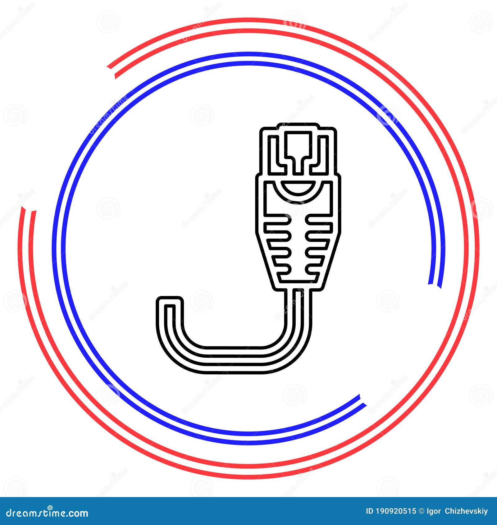 Vector Ethernet Cable Illustration - Network Stock Illustration ...