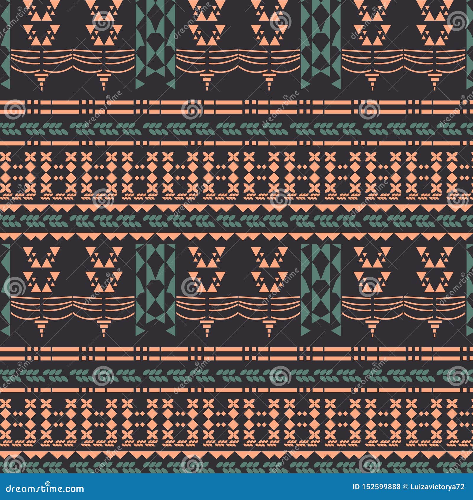 Vector Ethnic Abstract Colorful Dark Background Stock Vector ...