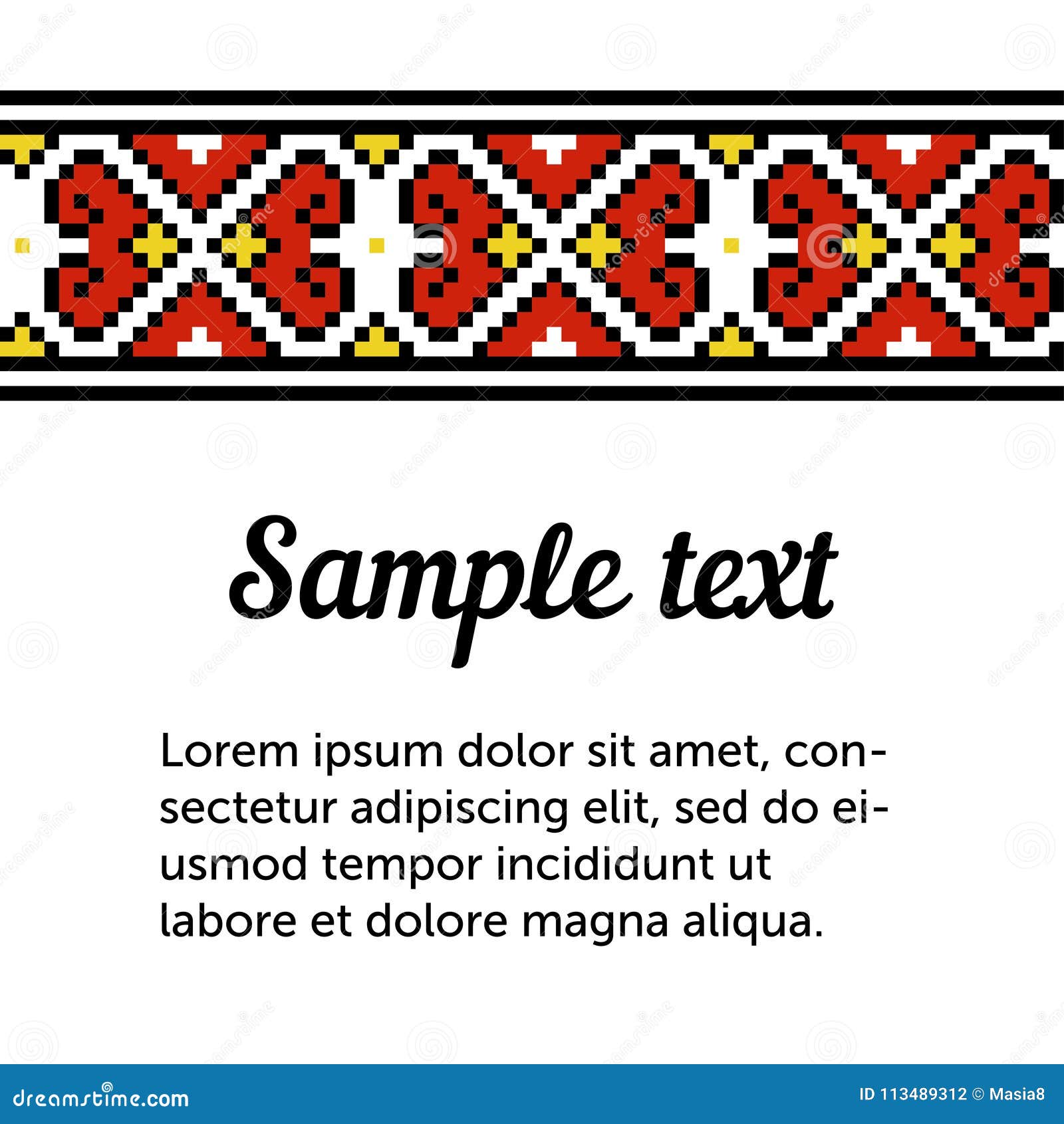 Vector Ethnic Frame Template Stock Illustration - Illustration of ...