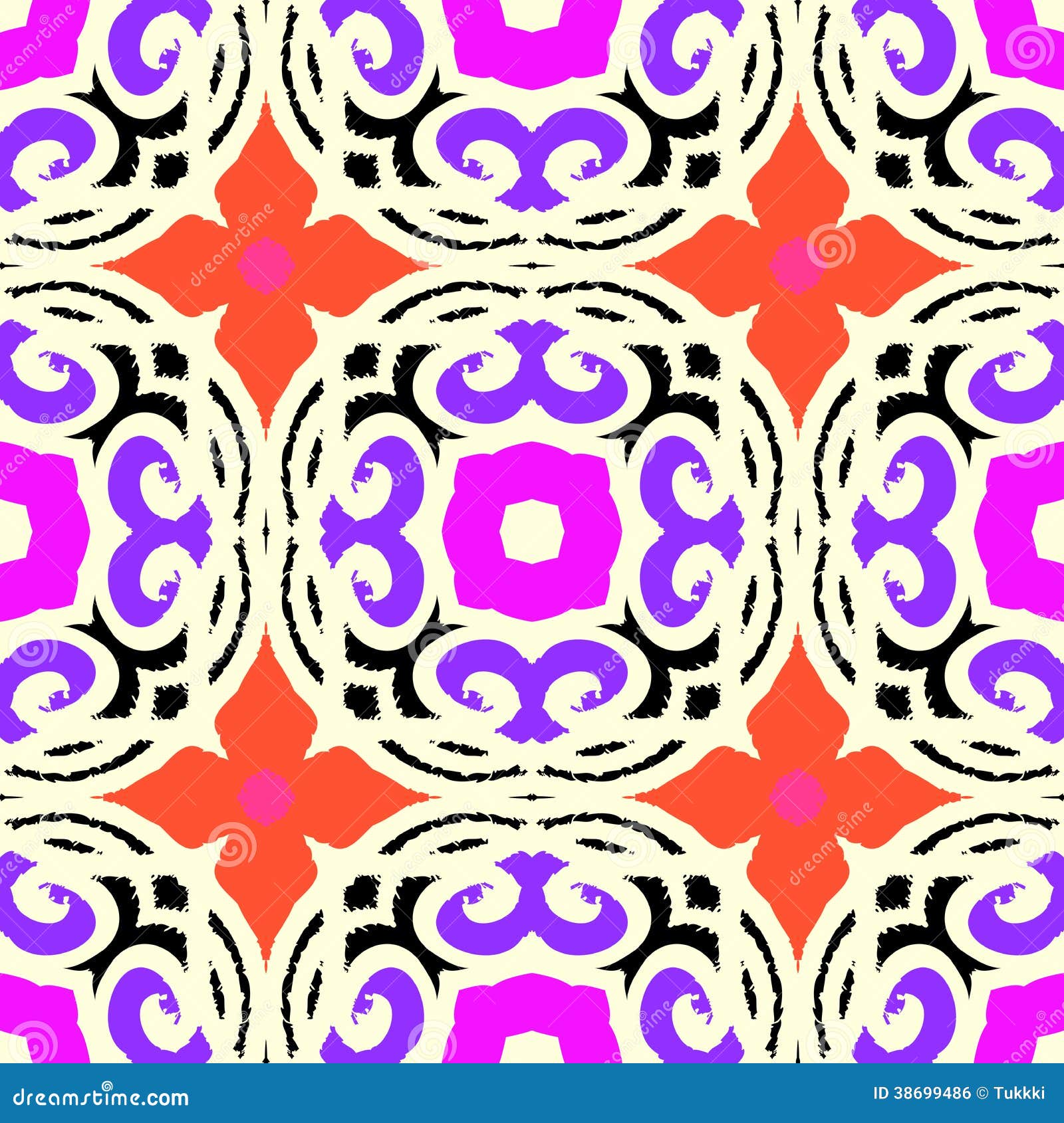 Vector Ethnic Pattern with Moroccan Motifs Stock Vector - Illustration ...